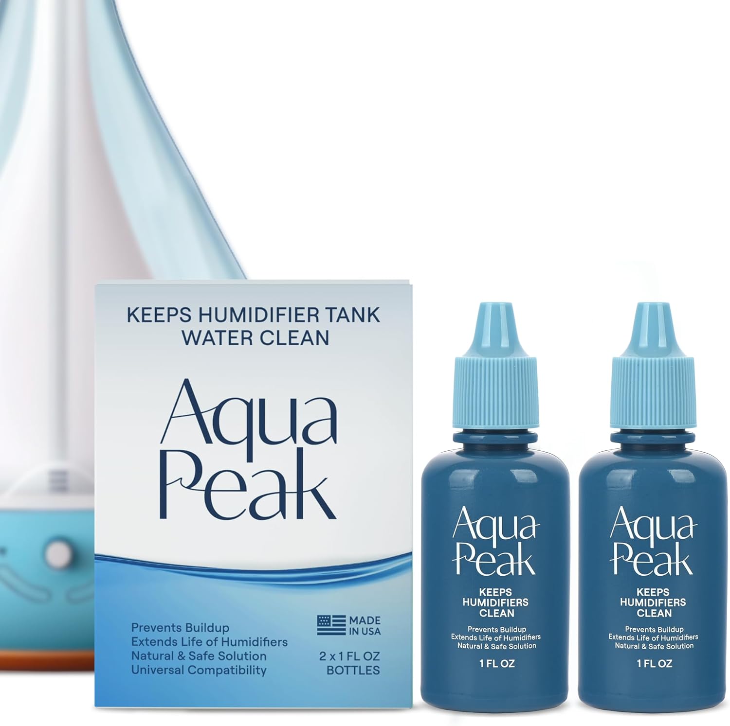 Aqua Peak Humidifier Drops - Cleaner & Descaler Solution - 2 Pack ...